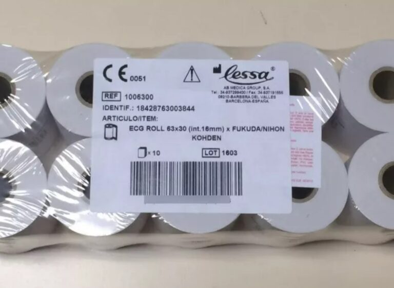 PAPEL ELECTROCARDIOGRAMA 63 MM X 30MTS. LESSA COD. 1006300